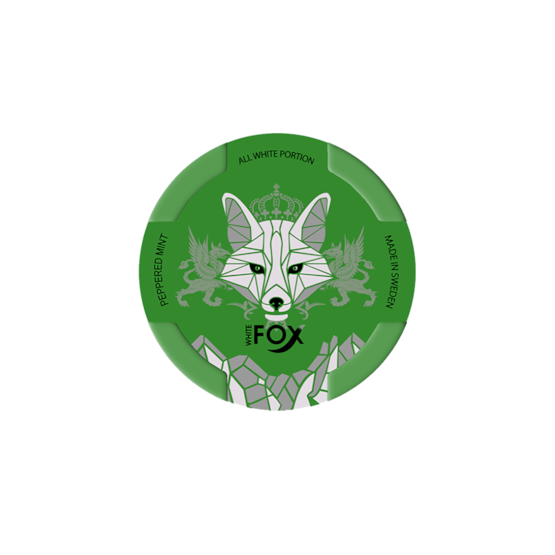 White Fox Peppered Mint Slim White Portion Nicotine Pouches - Single ...