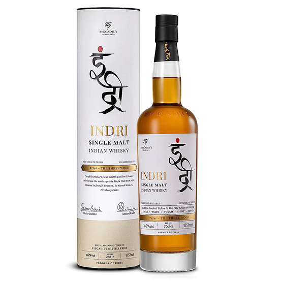 Indri Trini Three Wood Indian Single Malt Single Malt Indian Whisky ...