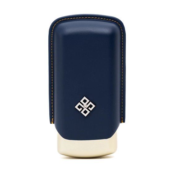 Alestimo Cigar Case for 2 Cigars - Blue and Gold » Havana House